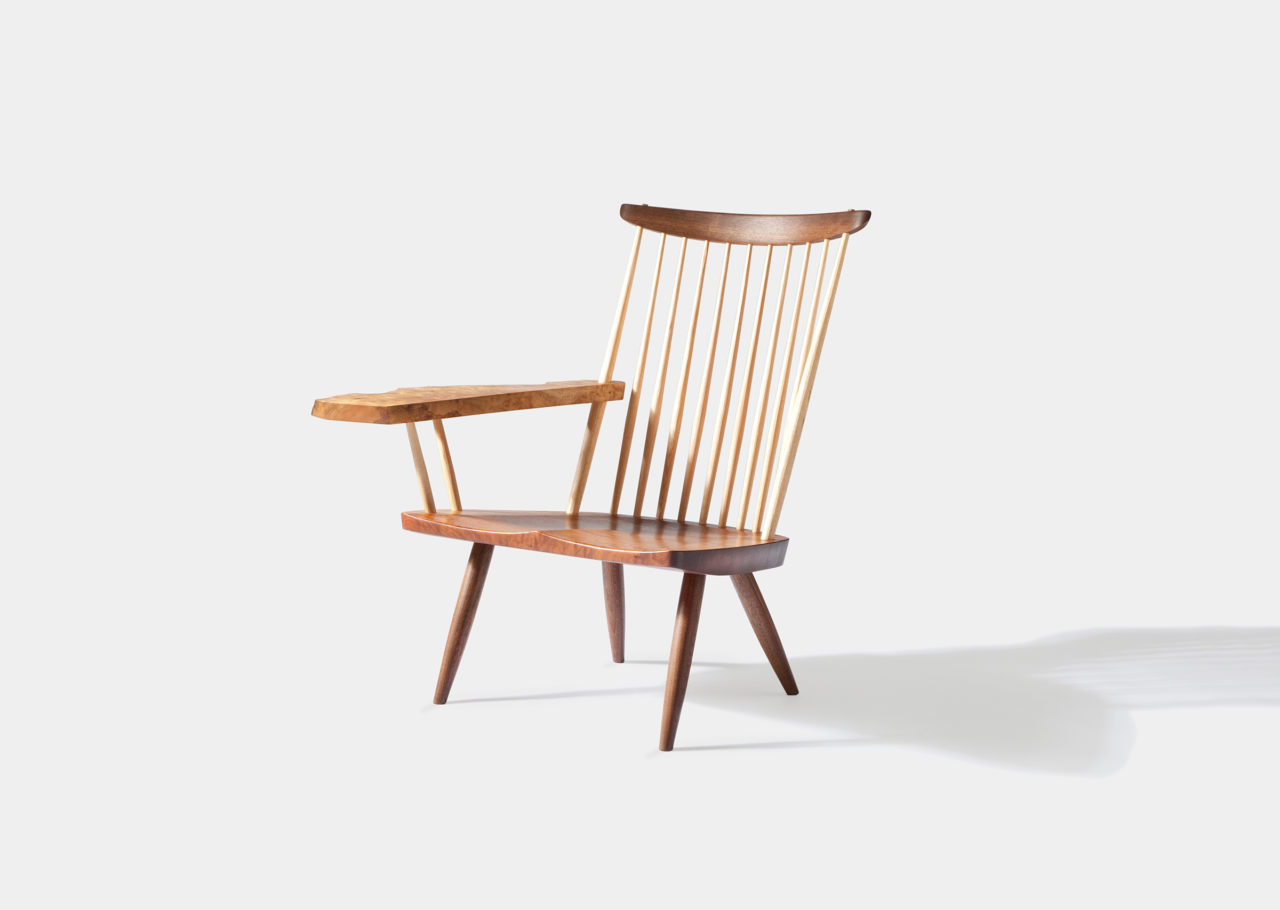 Lounge Chair with Free-Form Arm — George Nakashima Woodworkers